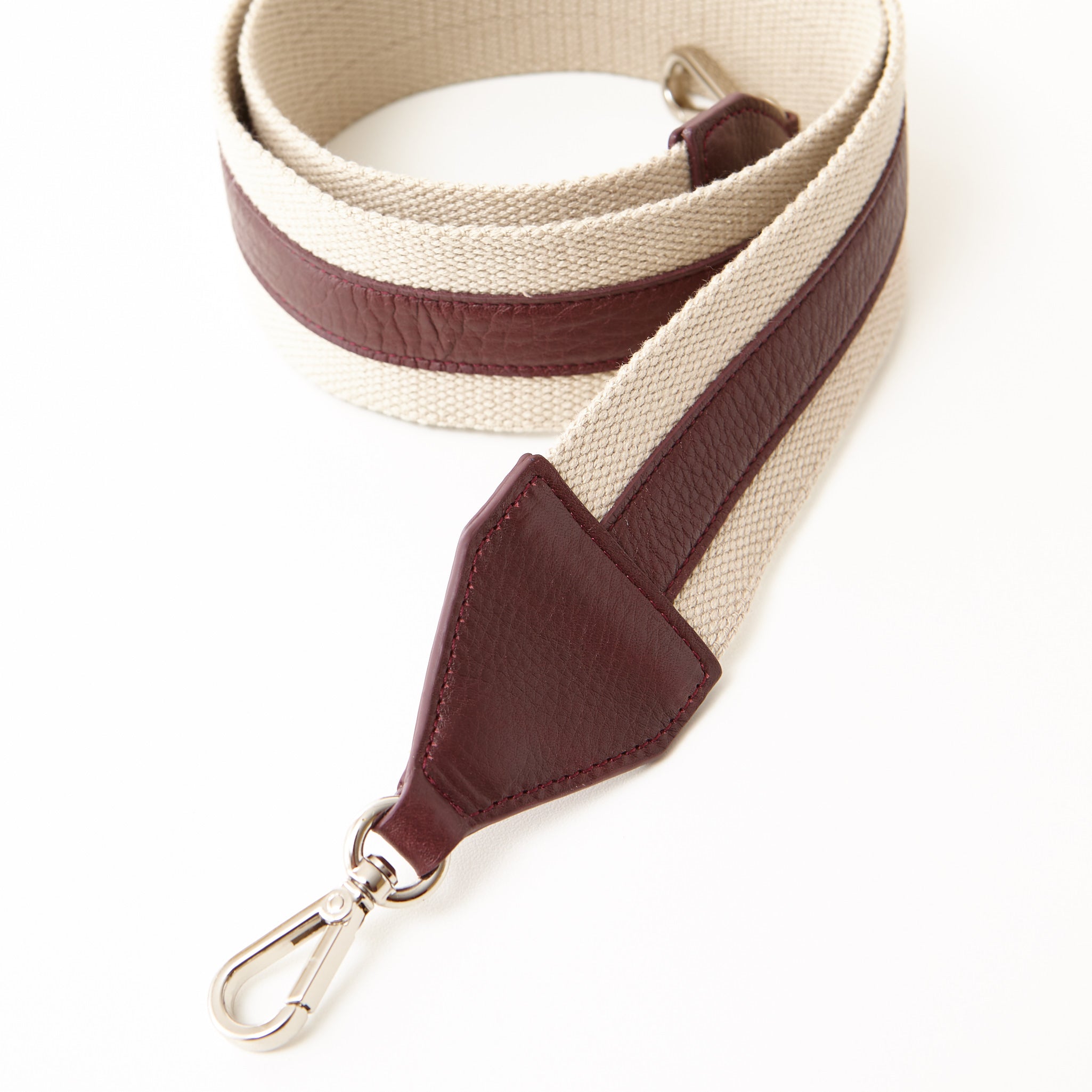 Cotton Webbing Shoulder Strap - Burgundy – Lambertson Truex