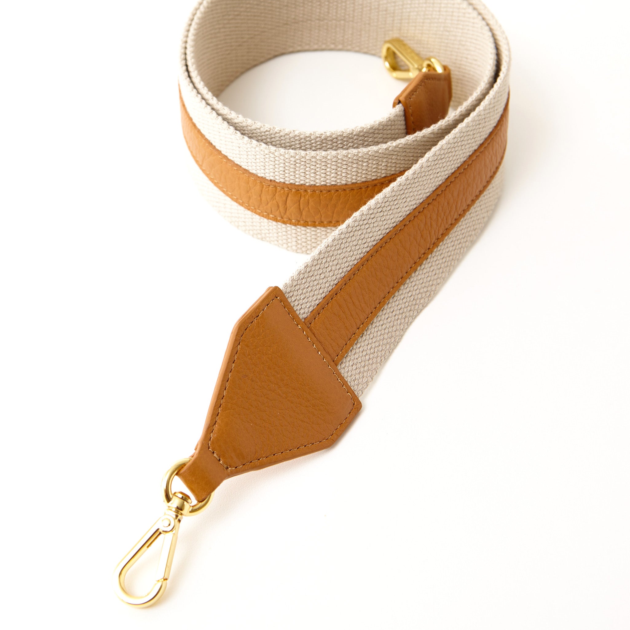 Cotton Webbing Shoulder Strap - Camel – Lambertson Truex
